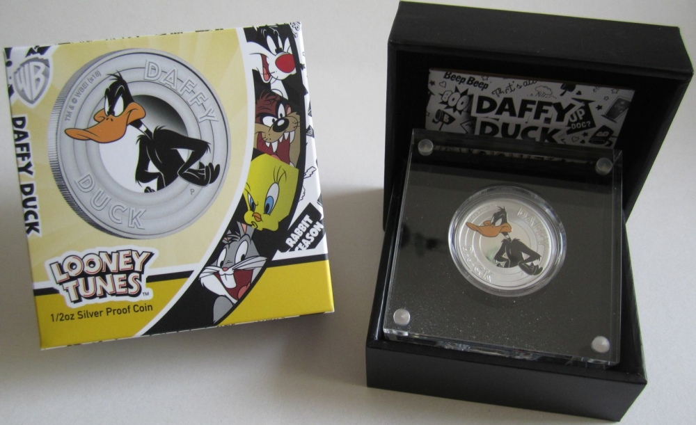 Tuvalu 50 Cents 2018 Looney Tunes Daffy Duck - Mago-Muenzen, 89,00