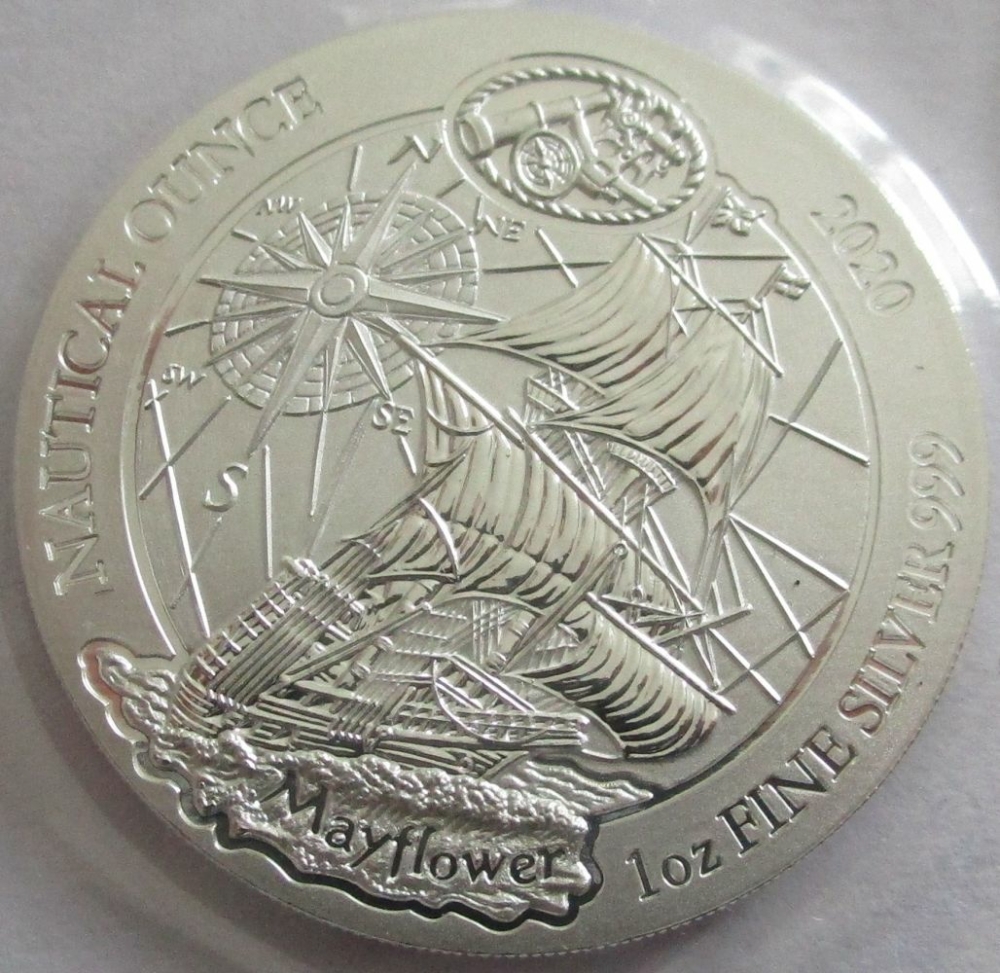Rwanda 50 Amafaranga 2020 Ships Mayflower 1 Ounce Silver - Mago-Muenz ...