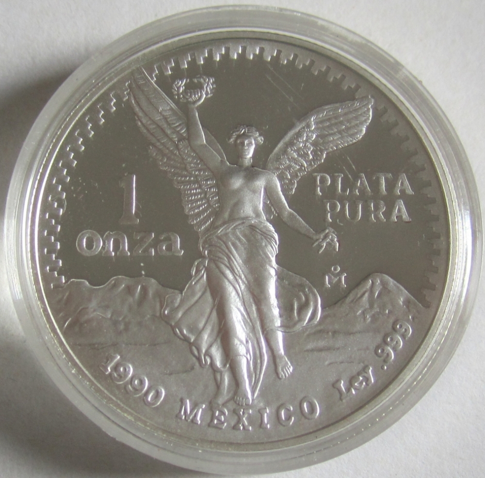 Mexico Libertad 1 Oz Silver 1990 Proof - Mago-Muenzen, 89,00