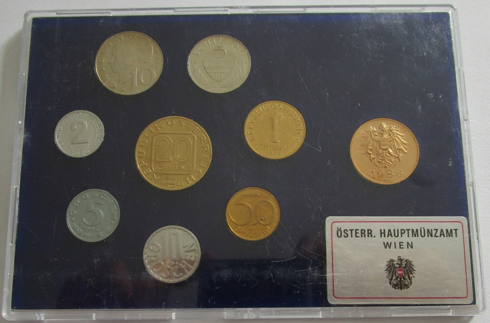 Austria Proof Coin Set 1986 - Mago-Muenzen, 15,00