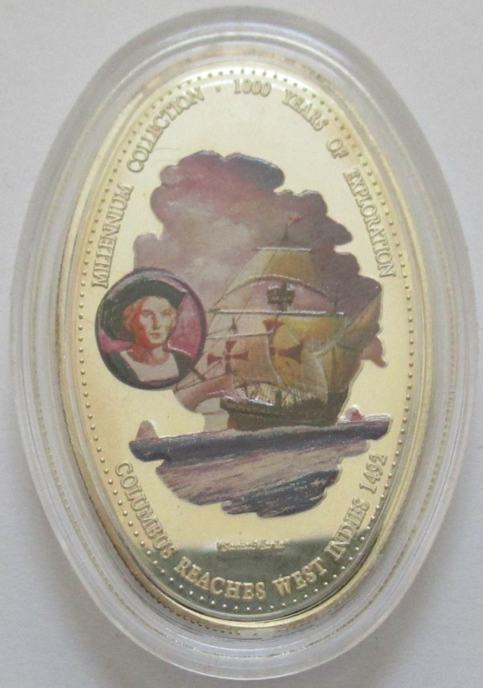 Zambia 4000 Kwacha 2000 Ships Caravel of Christopher Columbus Silver ...