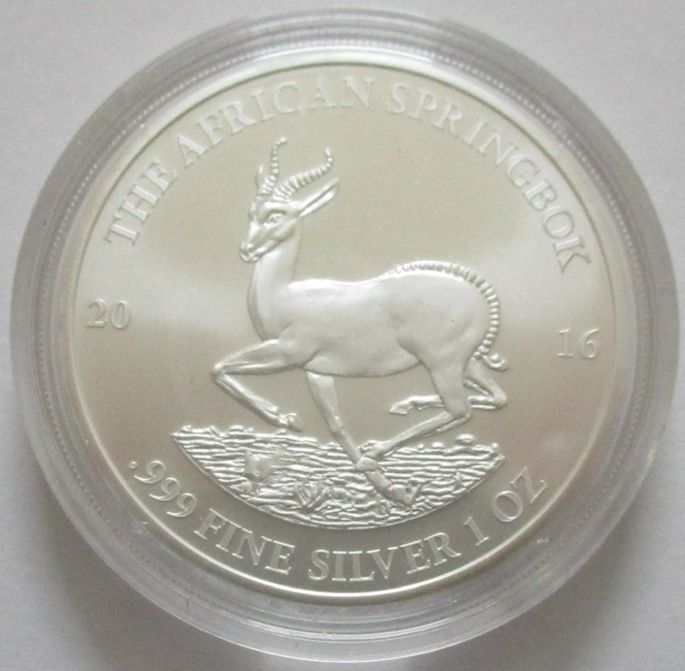 Gabon 1000 Francs 2016 Springbok 1 Oz Silver - Mago-Muenzen, 49,00