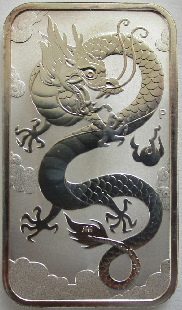 Australia 1 Dollar 2019 Rectangular Dragon 1 Oz Silver - Mago-Muenzen ...