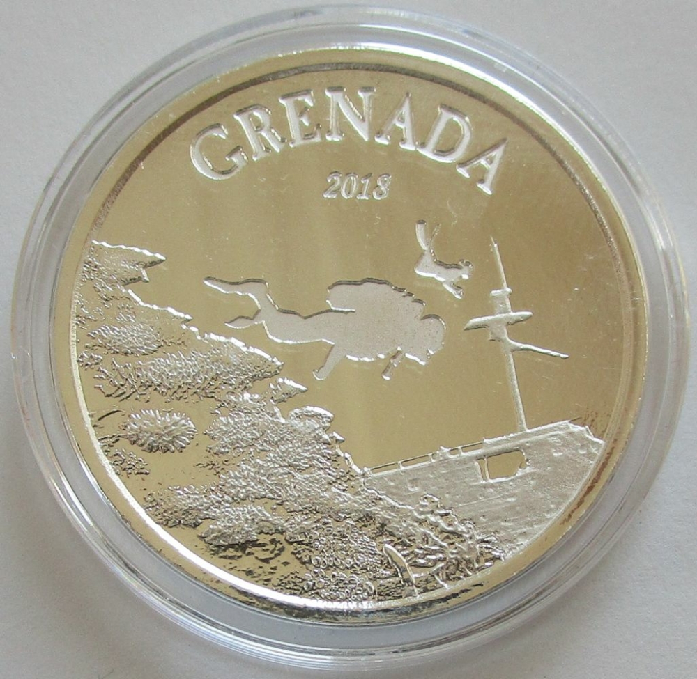 Grenada 2 Dollars 2018 EC8 Schiffswrack - Mago-Muenzen, 49,00