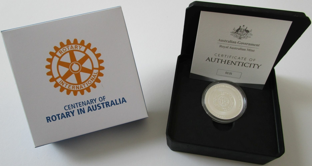 Australien 5 Dollars 2021 100 Jahre Rotary - Mago-Muenzen, 79,00