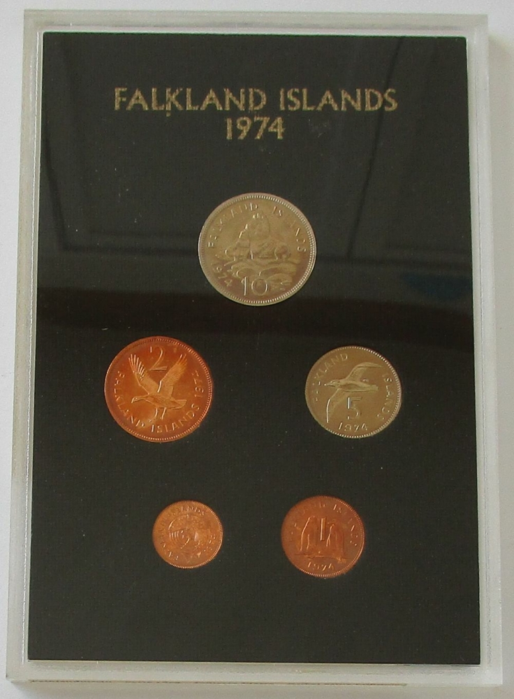 Falkland Islands Proof Coin Set 1974 - Mago-Muenzen, 29,00