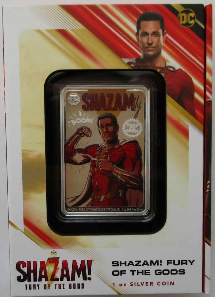 Niue 2 Dollars 2022 Shazam! Fury of the Gods 1 Oz Silver - Mago-Muenz ...
