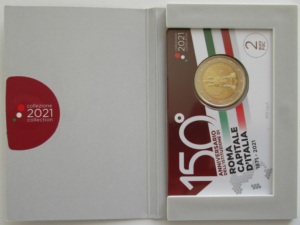 Italien 2 Euro 2021 150 Jahre Hauptstadt Rom BU - Mago-Muenzen, 19,00