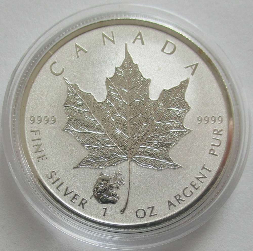 Canada 5 Dollars 2016 Maple Leaf Panda Privy 1 Oz Silver - Mago-Muenz ...