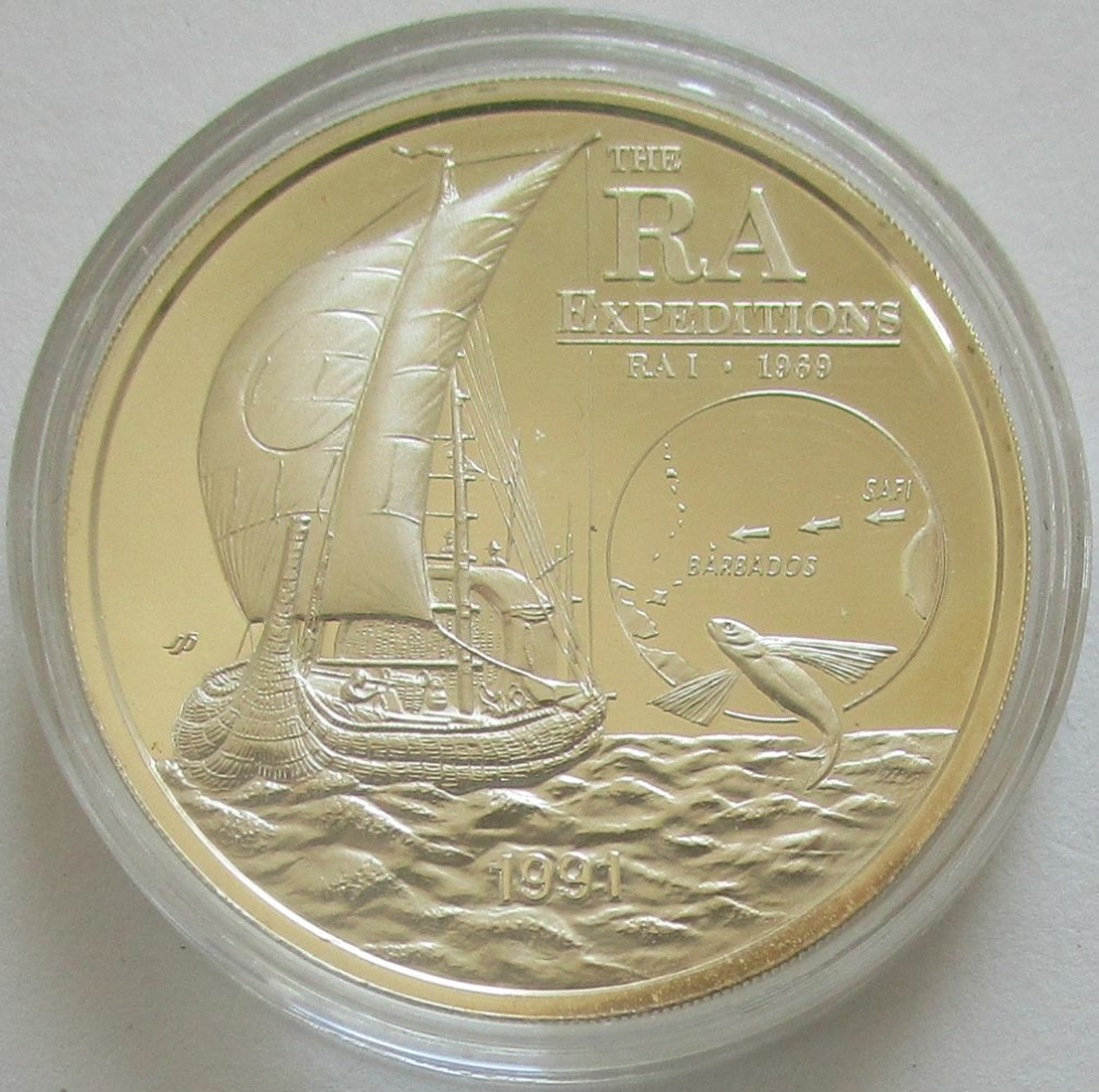 Samoa 10 Tala 1991 Schiffe Ra-Expedition - Mago-Muenzen, 49,00