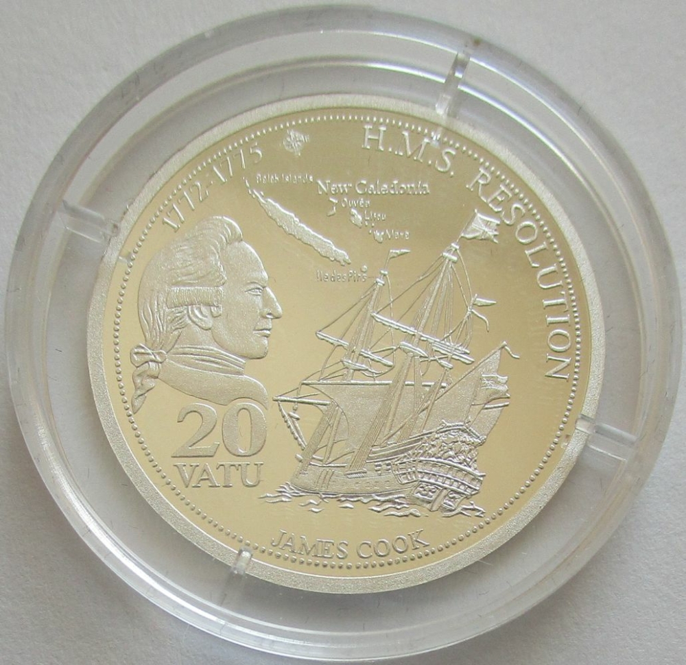 Vanuatu 20 Vatu 2009 Ships HMS Resolution Silver - Mago-Muenzen, 69,00