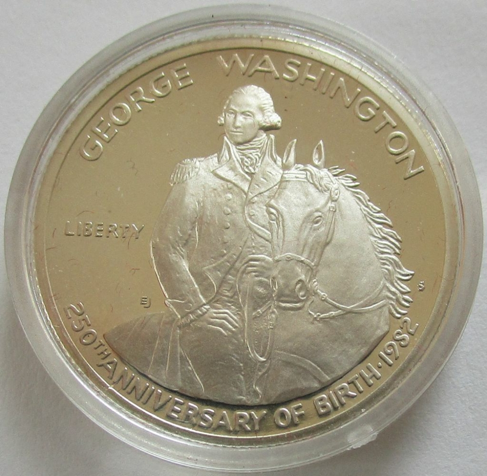 USA 1/2 Dollar 1982 George Washington Silver Proof - Mago-Muenzen, 19,00