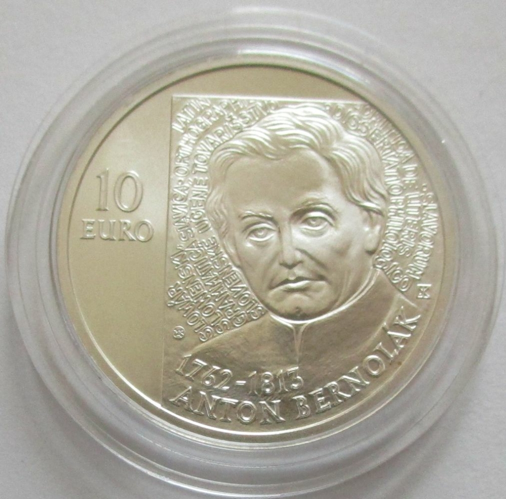 Slovakia 10 Euro 2012 Anton Bernolak Silver BU - Mago-Muenzen, 29,00
