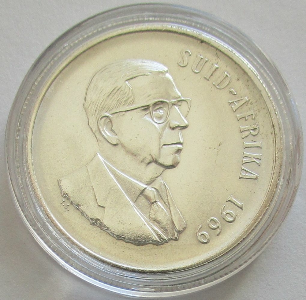 Südafrika 1 Rand 1969 Theophilus Ebenhaezer Dönges Afrikaans - Mago-M ...