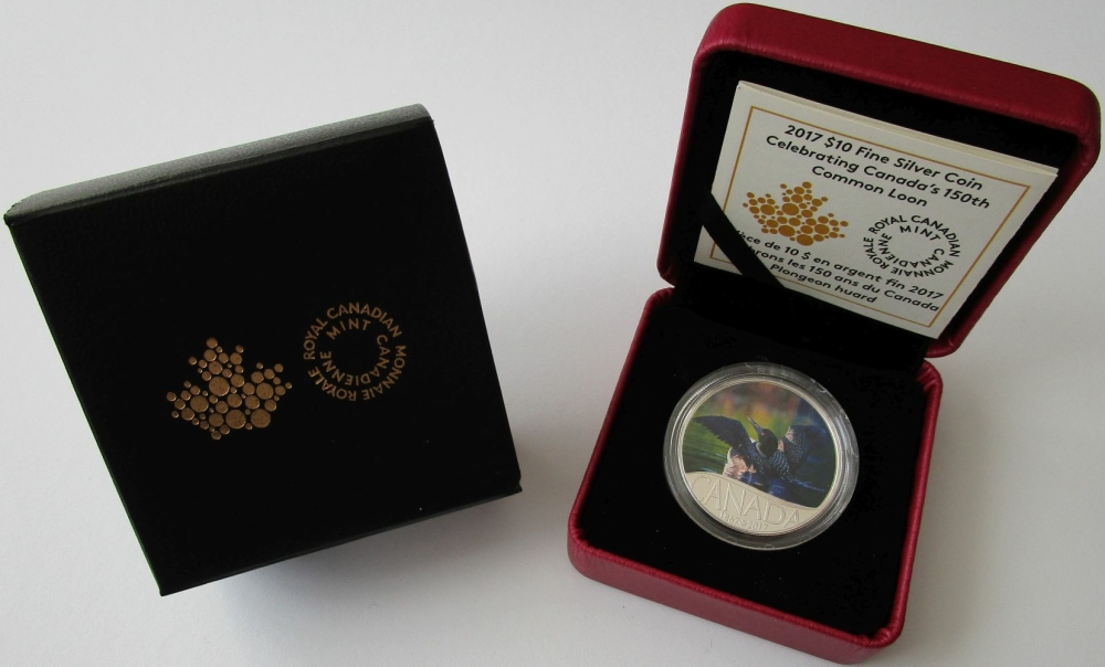 Canada 10 Dollars 2017 150th Anniversary Common Loon 1/2 Oz Silver ...