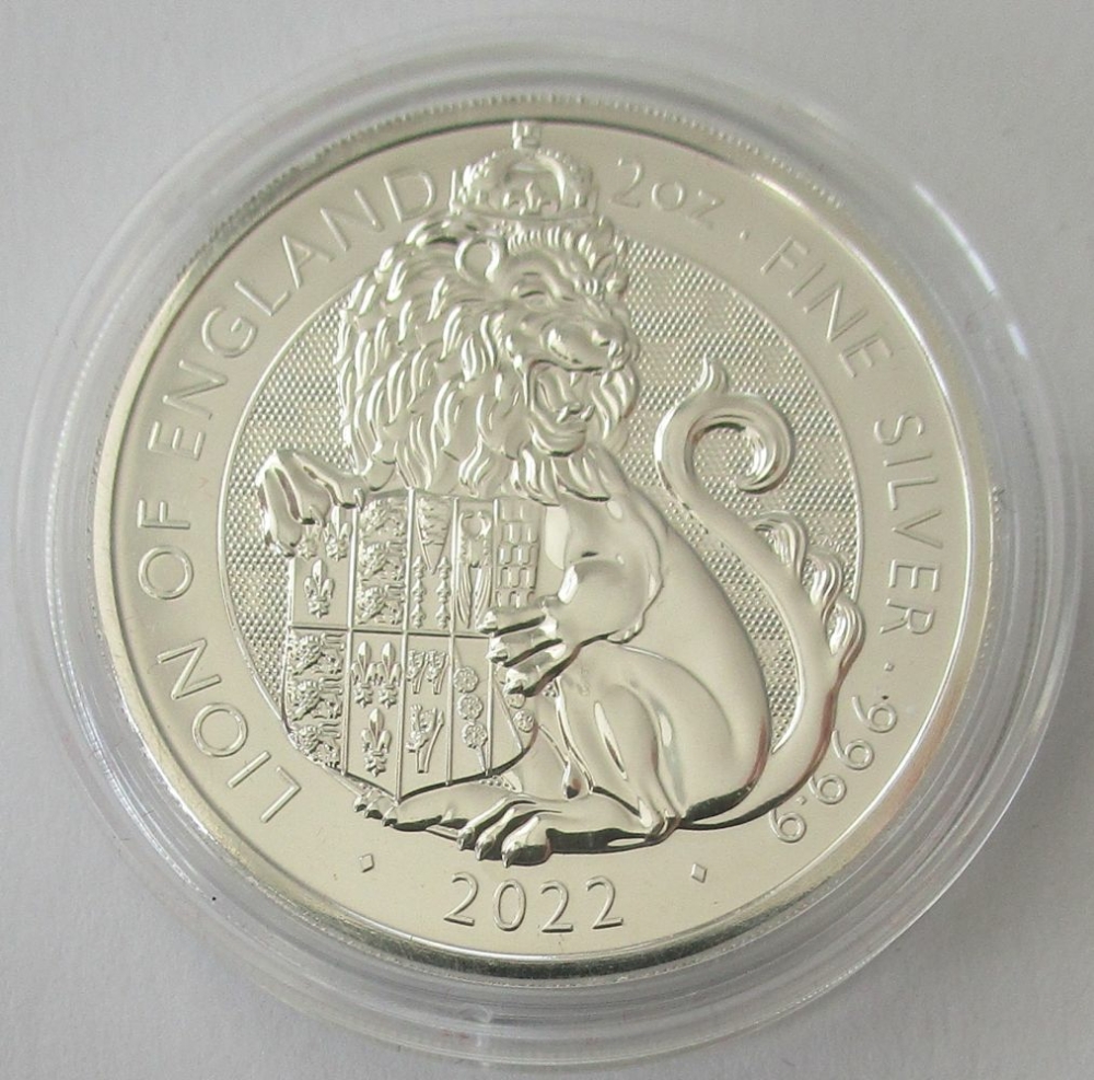 Großbritannien 5 Pounds 2022 Royal Tudor Beasts Lion of England - Mag ...