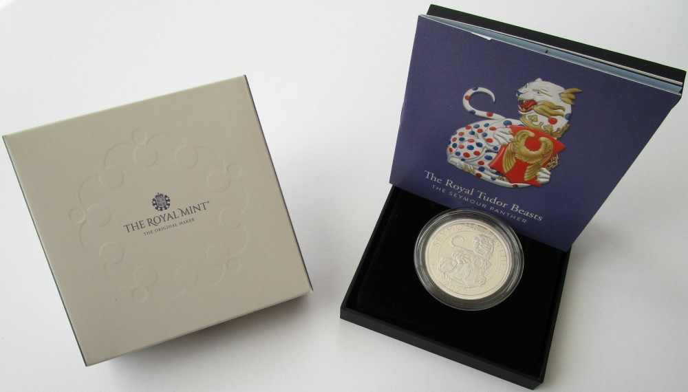 United Kingdom 5 Pounds 2022 Royal Tudor Beasts Seymour Panther 2 Oz ...
