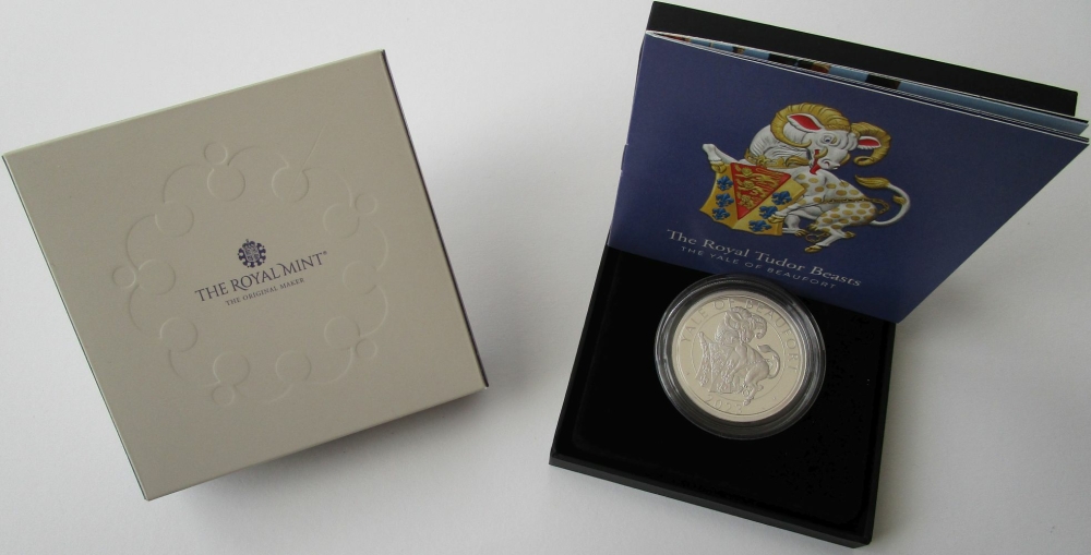 United Kingdom 5 Pounds 2023 Royal Tudor Beasts Yale of Beaufort 2 Oz ...