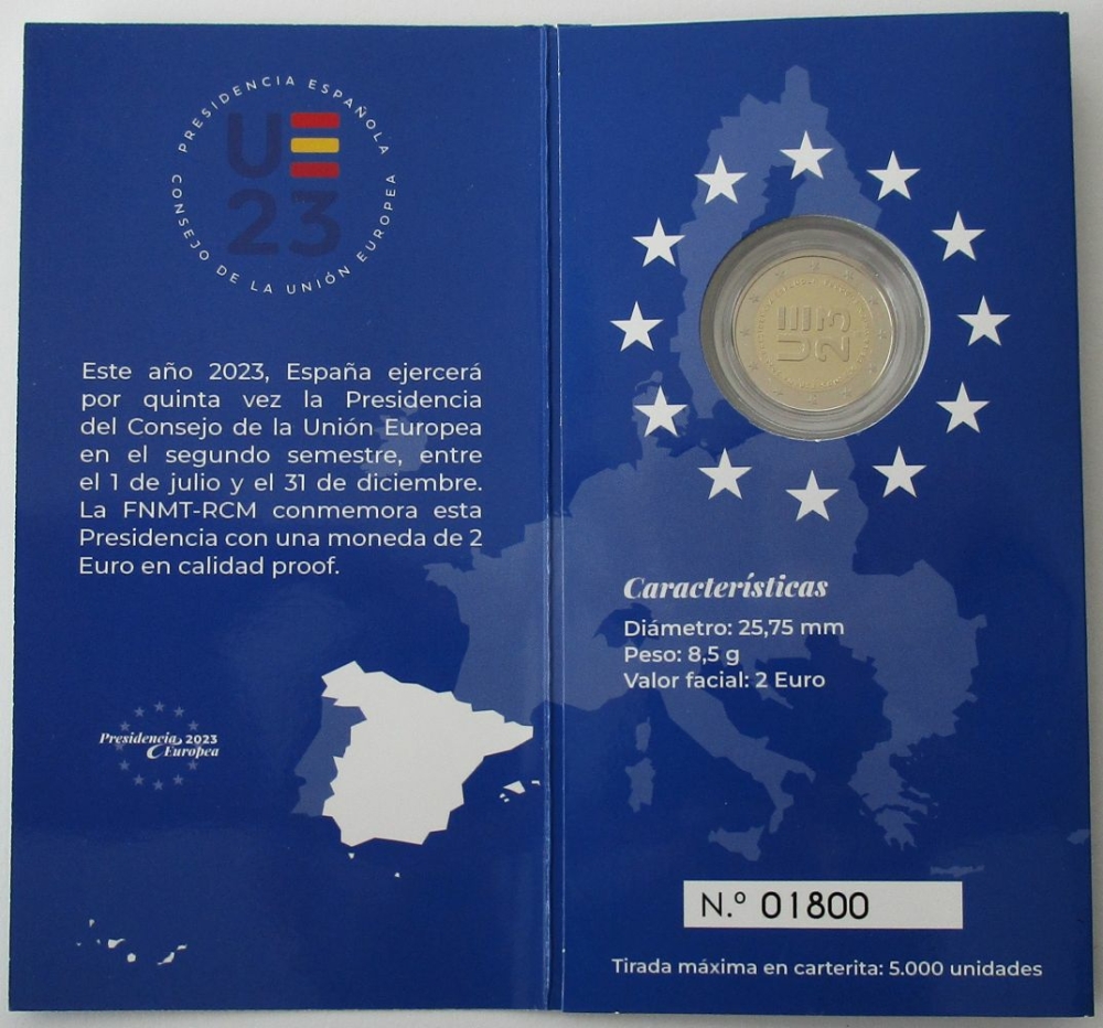Spain 2 Euro 2023 Council Presidency Proof - Mago-Muenzen, 39,00