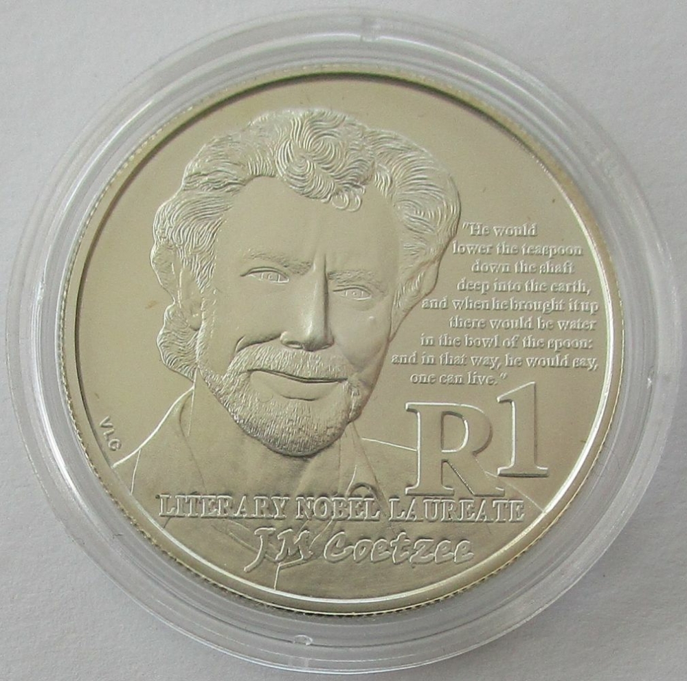 South Africa 1 Rand 2011 John Maxwell Coetzee Silver - Mago-Muenzen, 39 ...