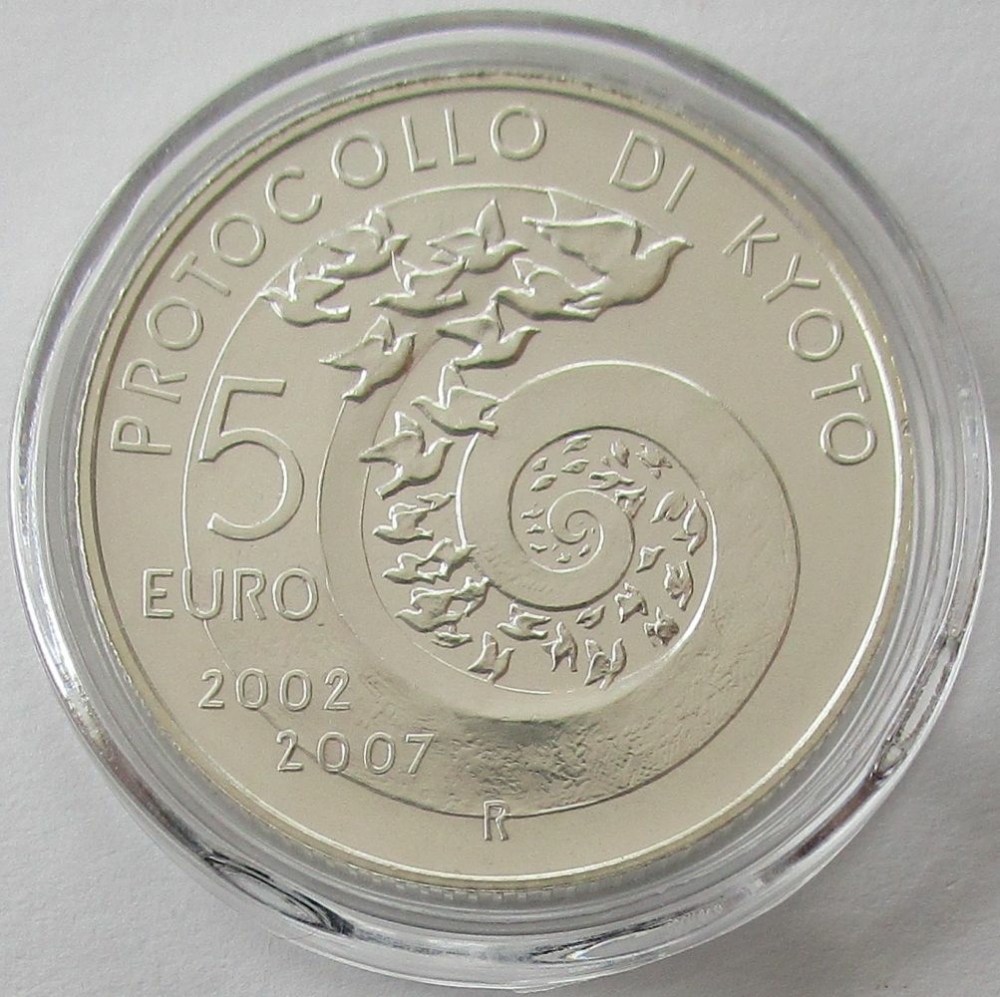Italien 5 Euro 2007 10 Jahre Kyoto-Protokoll BU - Mago-Muenzen, 29,00