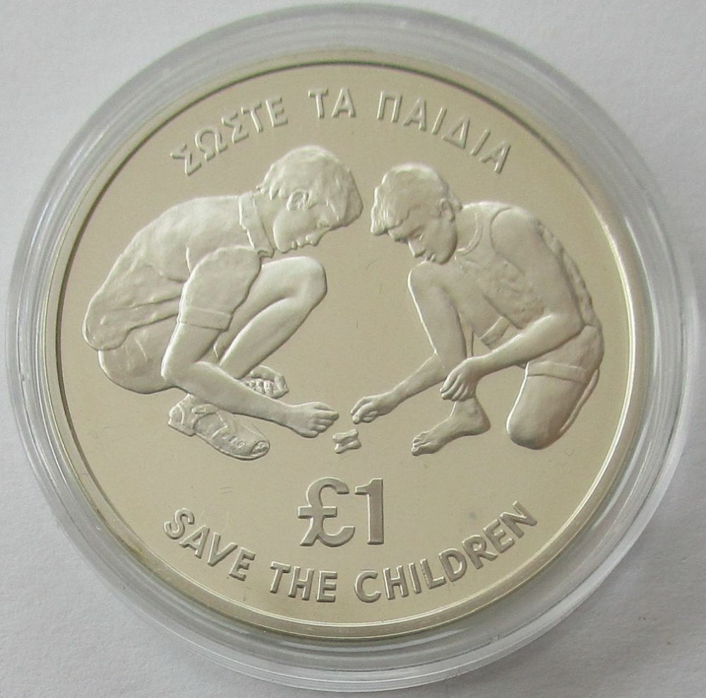 Zypern 1 Pound 1989 70 Jahre Save the Children Fund PP - Mago-Muenzen ...