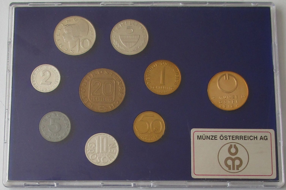 Austria Proof Coin Set 1989 - Mago-Muenzen, 19,00