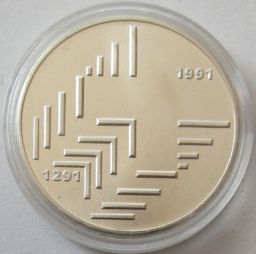 Schweiz 20 Franken 1991 700 Jahre Eidgenossenschaft BU - Mago-Muenzen ...
