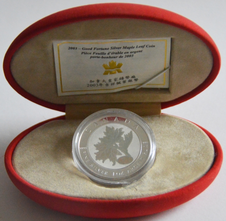 Canada 5 Dollars 2003 Maple Leaf Blessing of Good Fortune Hologram 1 ...